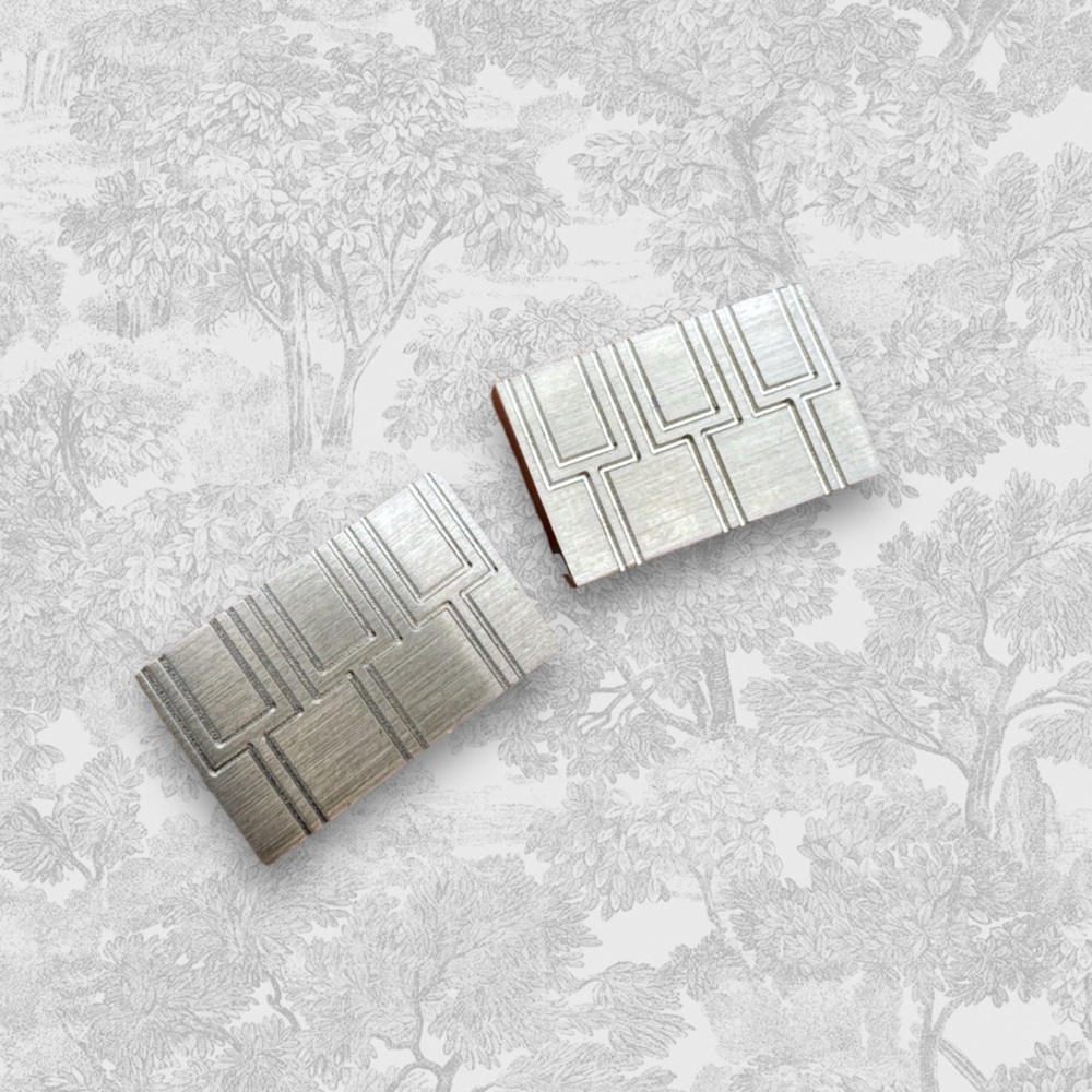 Yves Saint Laurent Retro Y Block Logo Modernist Silve… - Gem